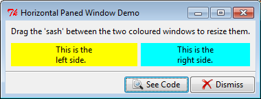 Py In My Eye: Tkinter Horizontal Paned Window Demo