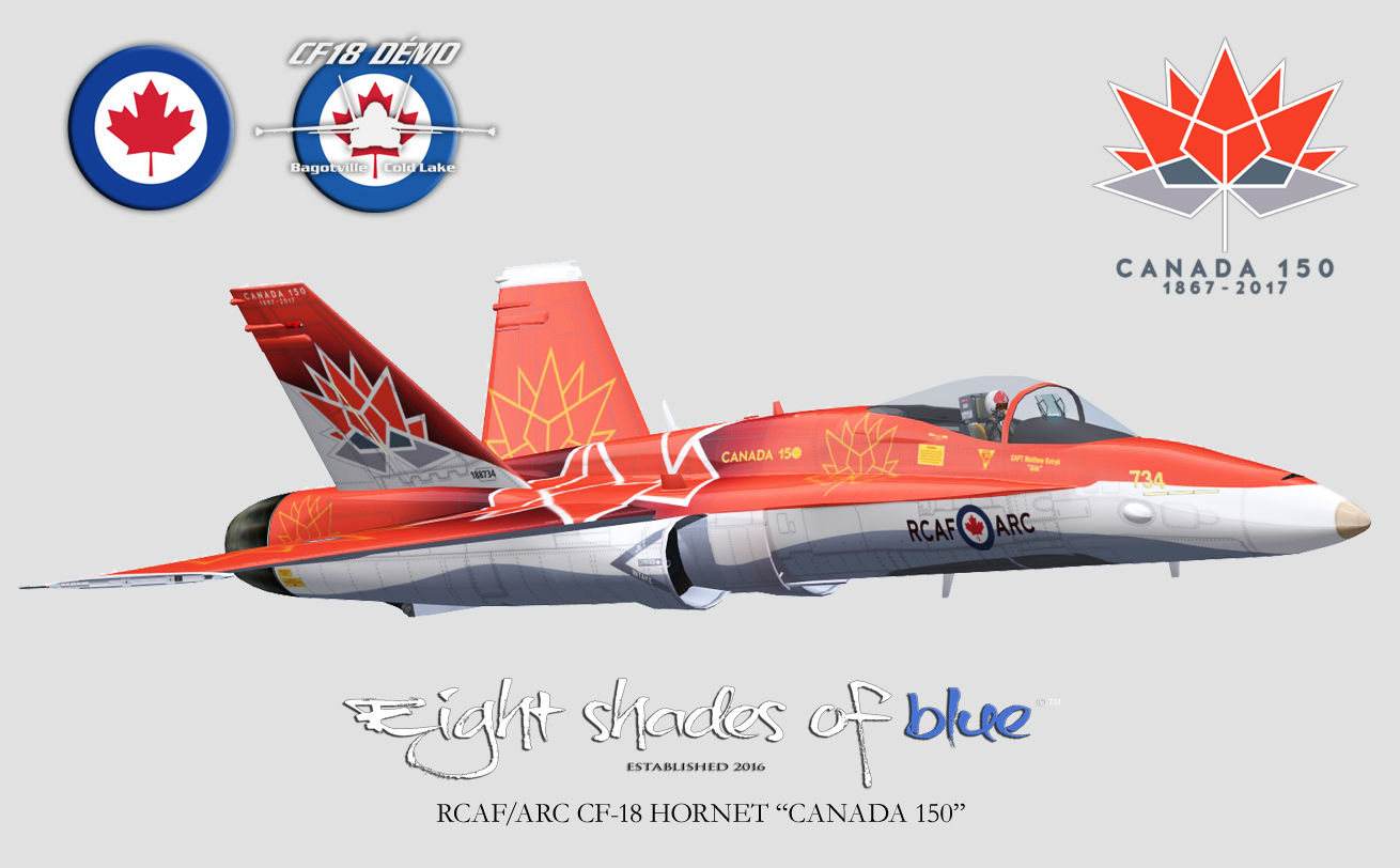Eight Shades of Blue: RCAF/ARC CF-18 Hornet "Canada 150"