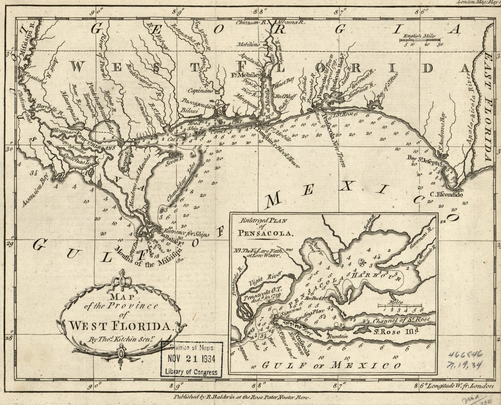 Tammany Family: Southern British Colonies Map - 1776