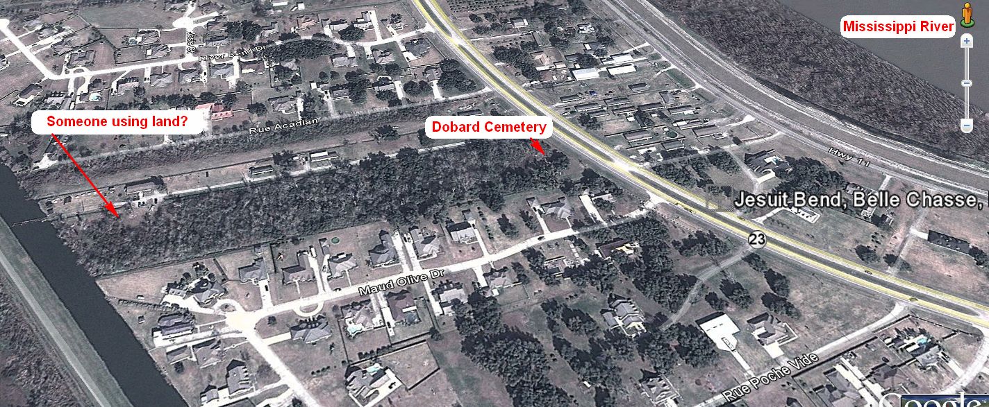 Dobard Family Cemetery: Map of the Cemetery