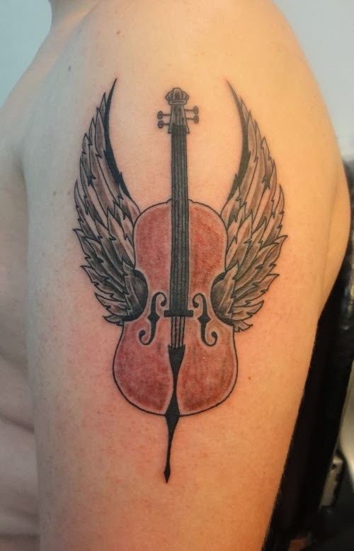 beautiful music instrument tattoo - Fashion Trends For All