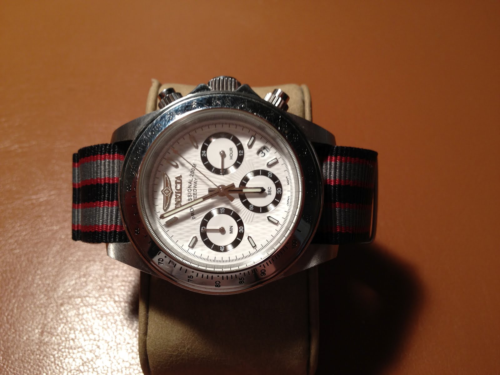 Gentleman Horologist: Invicta Speedway - White face - "James Bond" NATO ...
