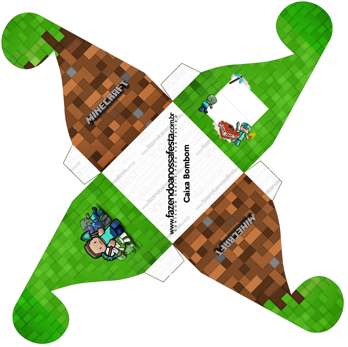 Minecraft: Cajas para Imprimir Gratis. - Oh My Fiesta! Friki