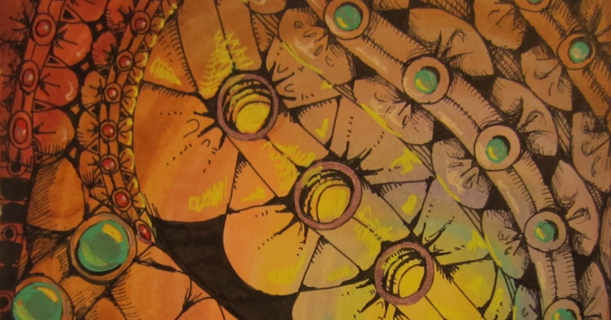 Old Steampunk Tangles-Day 5 #Zentangle #Tangle #Steampunk