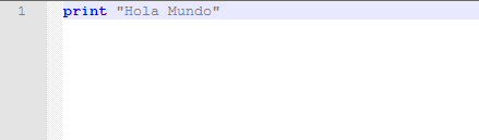 Tu primer código en Python, "Hola Mundo"