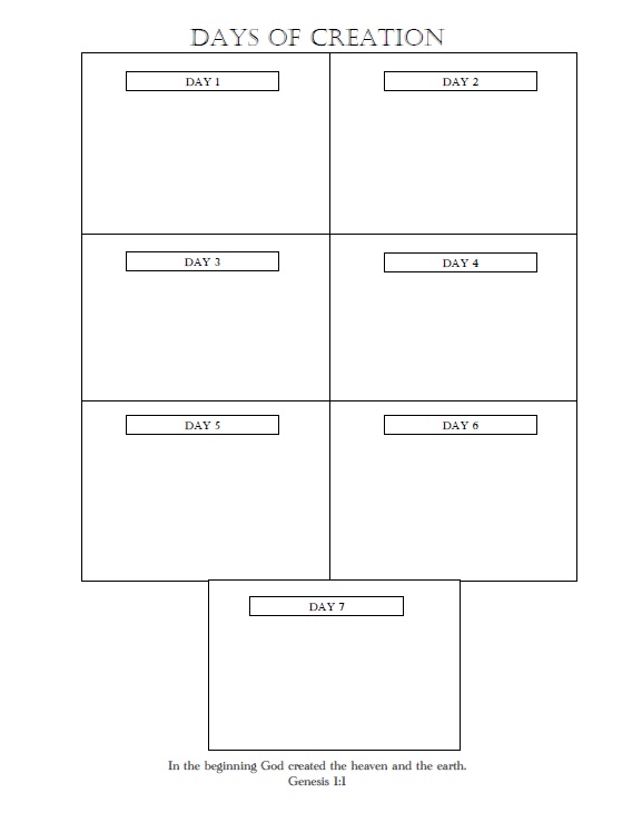 The Fruit of Her Hands: Free Creation Notebooking Pages