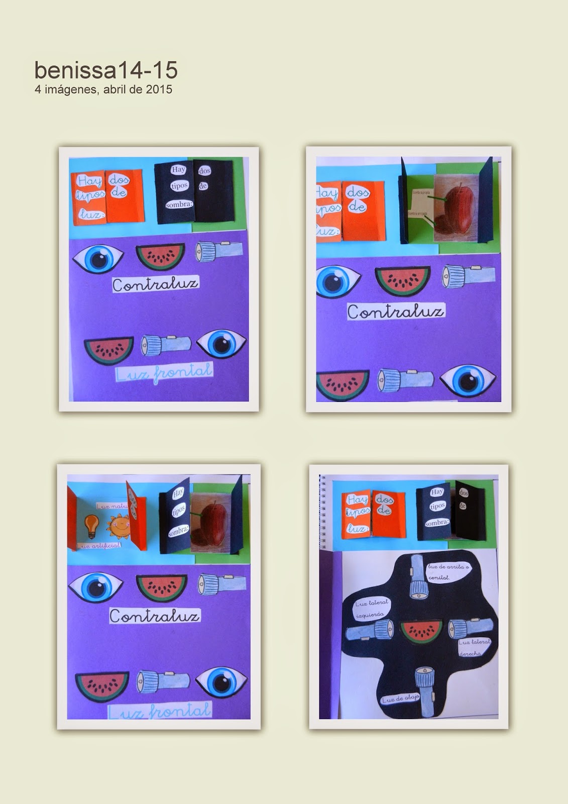 Más o menos de plástica: Libros desplegables. Resultados.