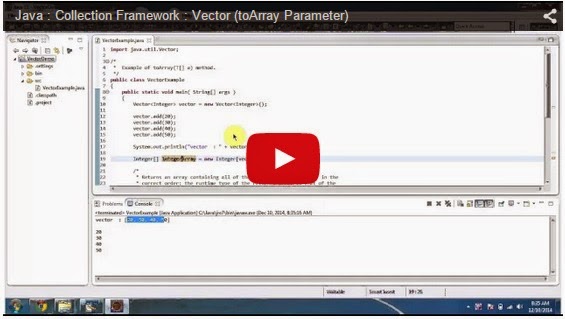 Java Ee Java Collection Framework Vector Toarray
