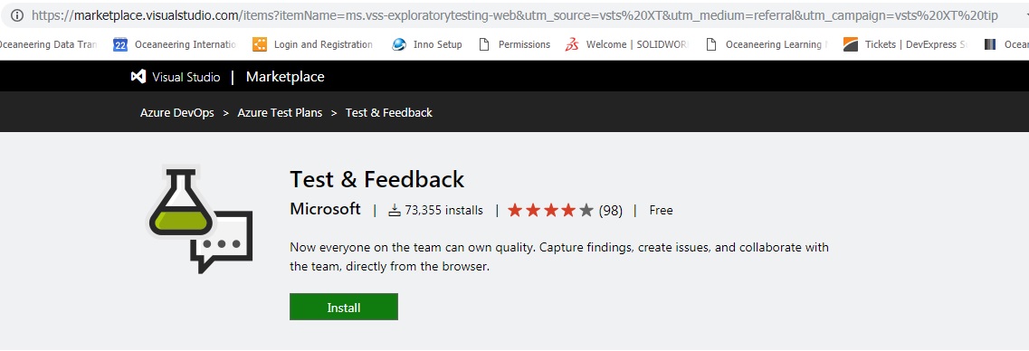 Test & Feedback was never so easy as with Test & Feedback extension