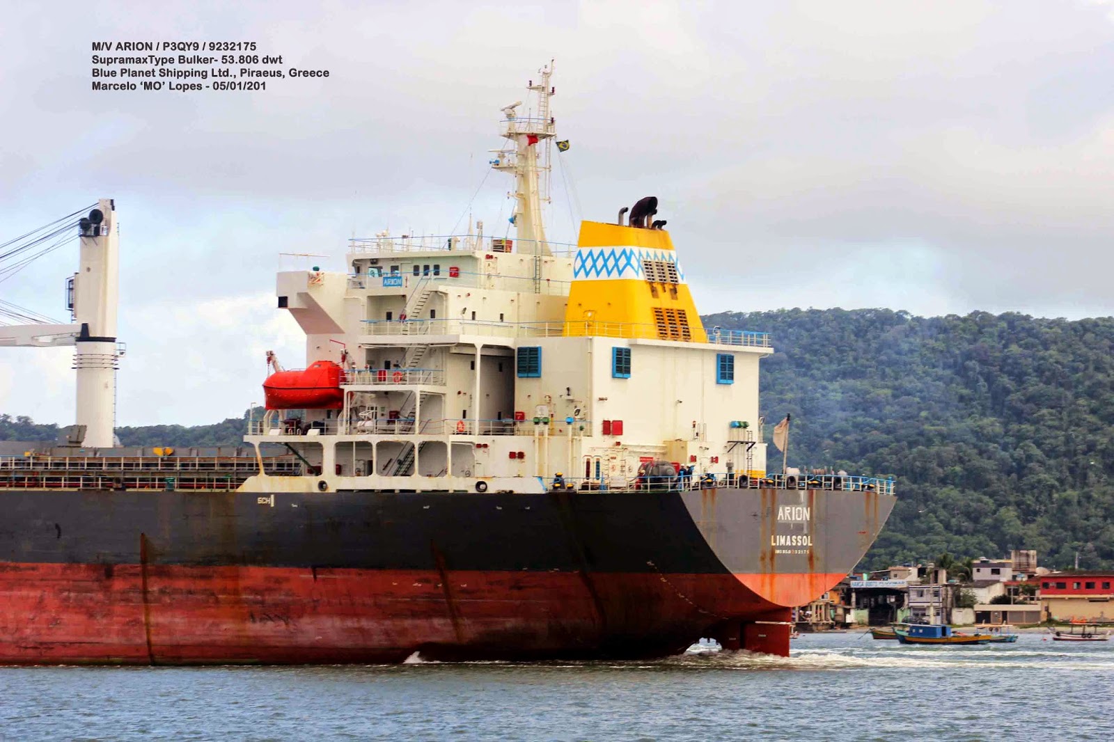 Santos Shiplovers: M/V Arion / P3QY9 - Supramax da Blue Planet Shipping ...