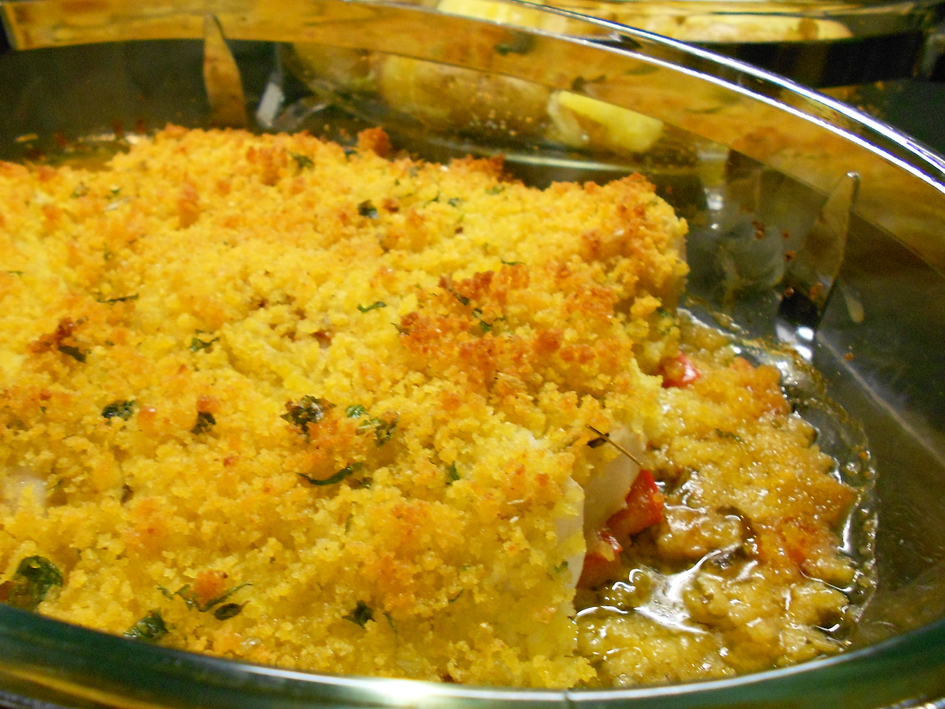 Receitas de Portugal: Filetes de pescada no forno com broa