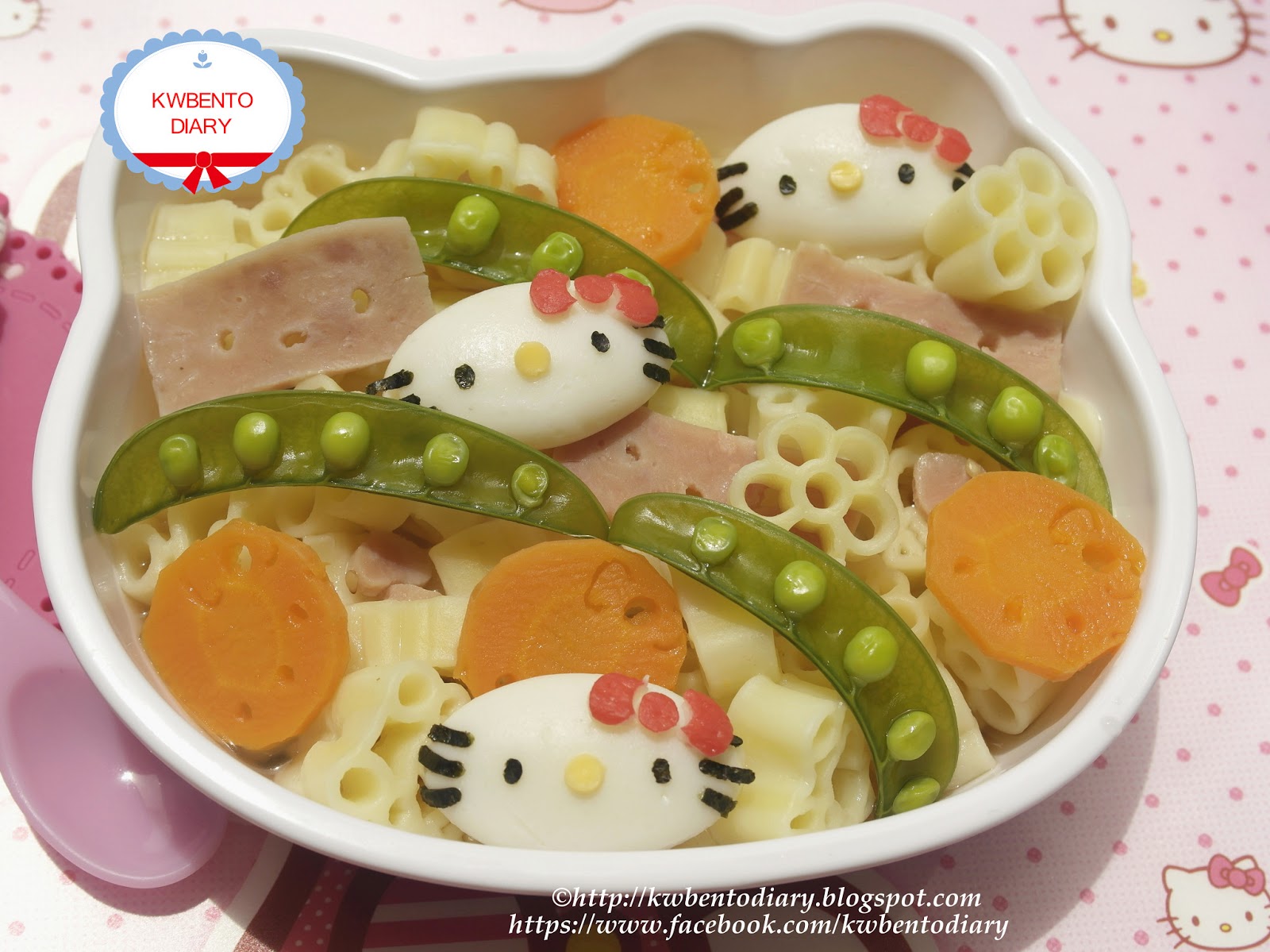 Karenwee's Bento Diary: Bento#May11~Hello Kitty Pasta Meal