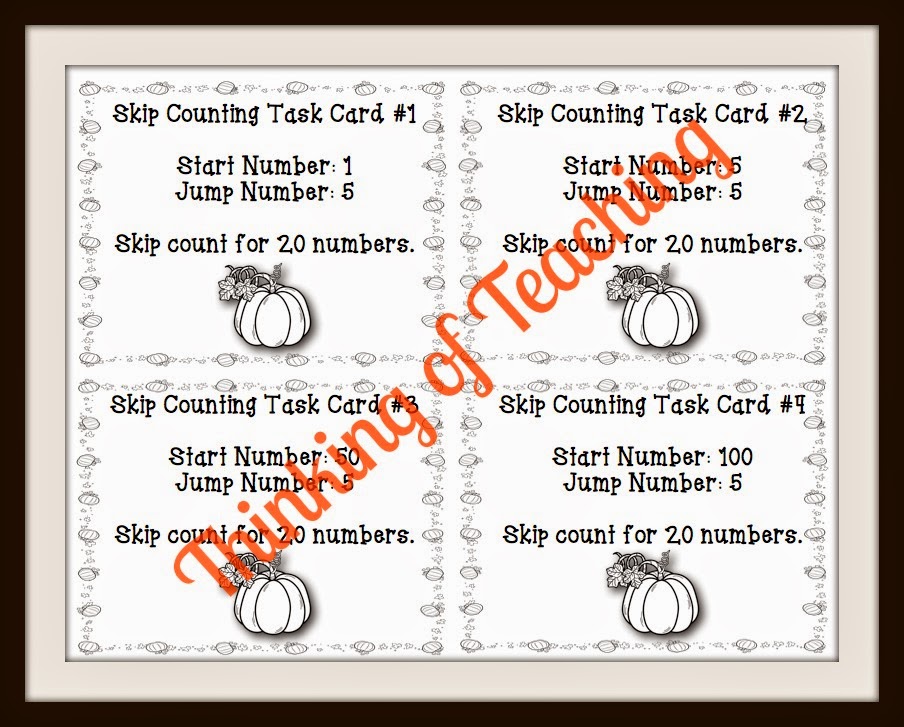 Thinking of Teaching: Skip Counting Task Cards- A New Product!
