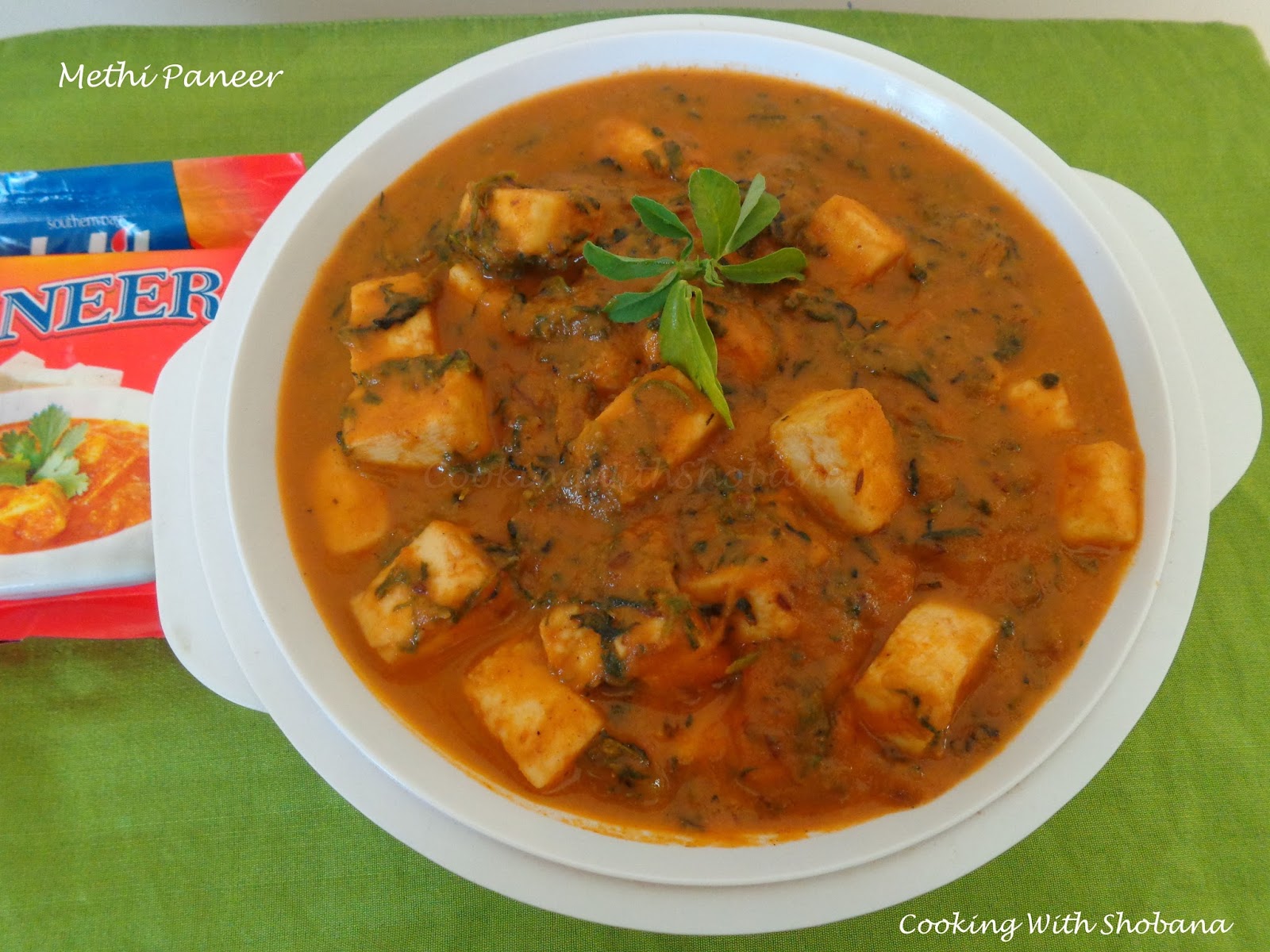 Cooking With Shobana : METHI PANEER