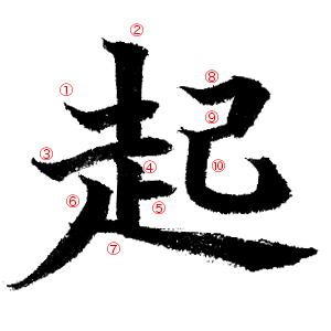 How to write 起(き ki) - Japanese calligraphy|Kanji dictionary - How to ...