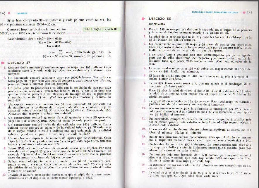 MATEMATICAS DE 8º EN LINEA: EJERCICIOS DE LA BALDOR SOBRE LA SOLUCIÓN ...