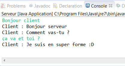 exemple application client serveur