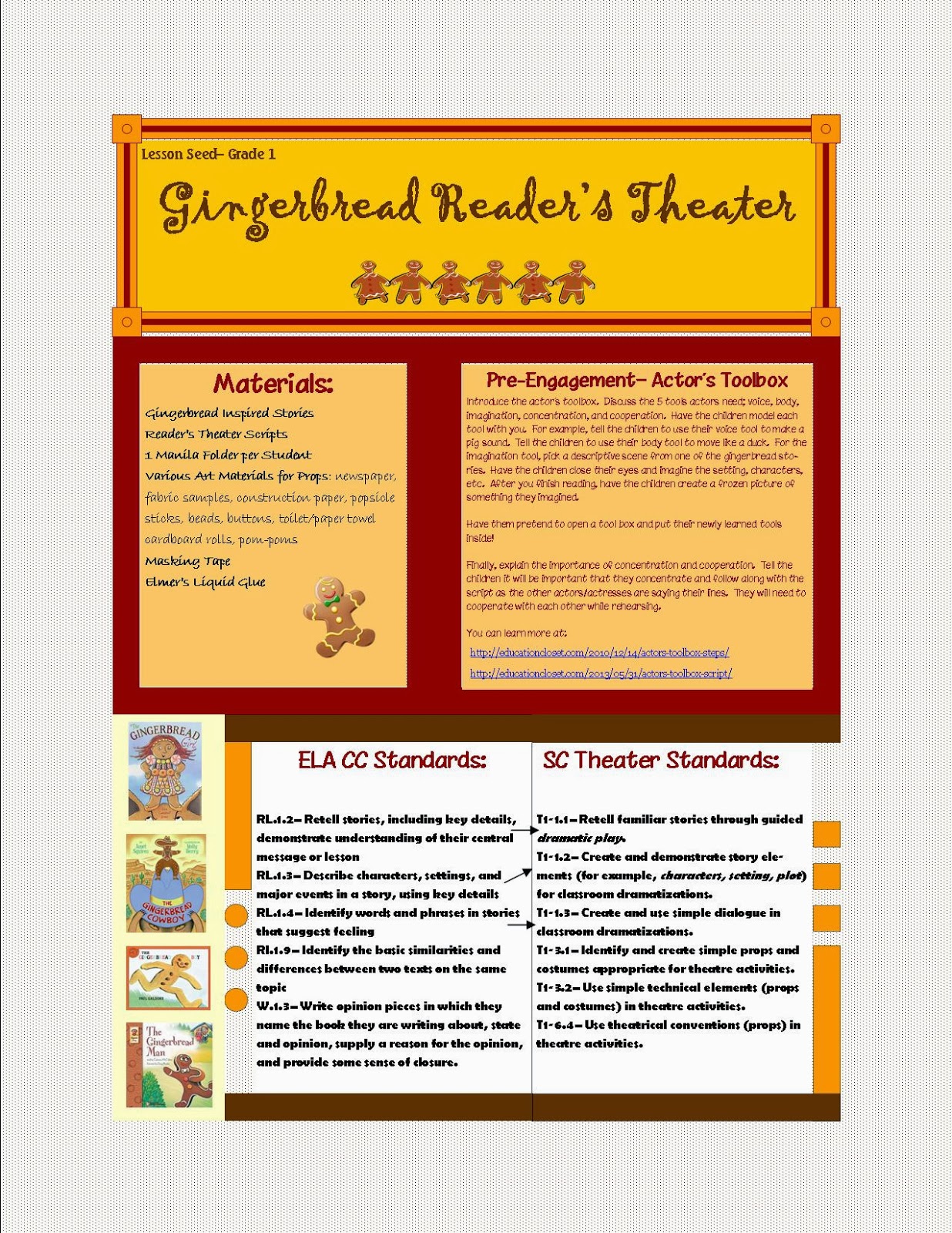 Apples and Brushes: Gingerbread Reader's Theater
