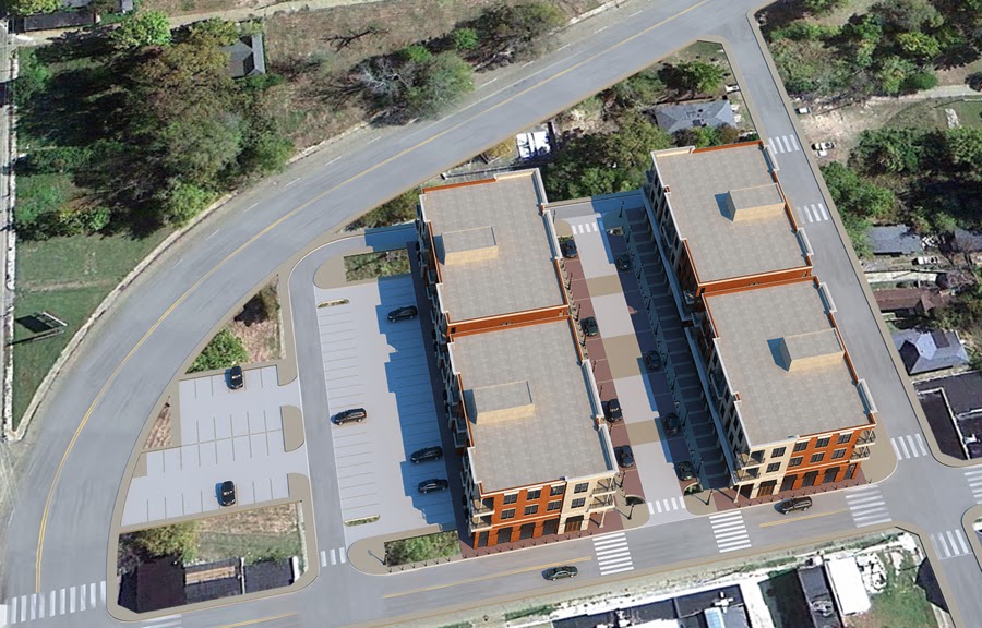 design - mixed use buildings: Retail and Residential, Jackson, Mississippi