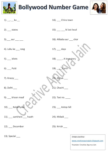 Bollywood Theme Game