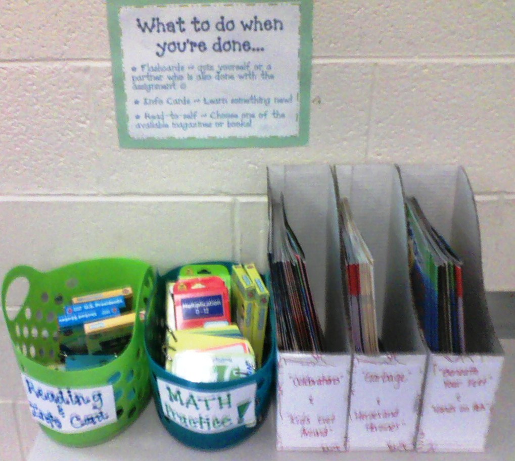 Laugh, Love, Teach: Early Finishers: "What to do when you're done" Station