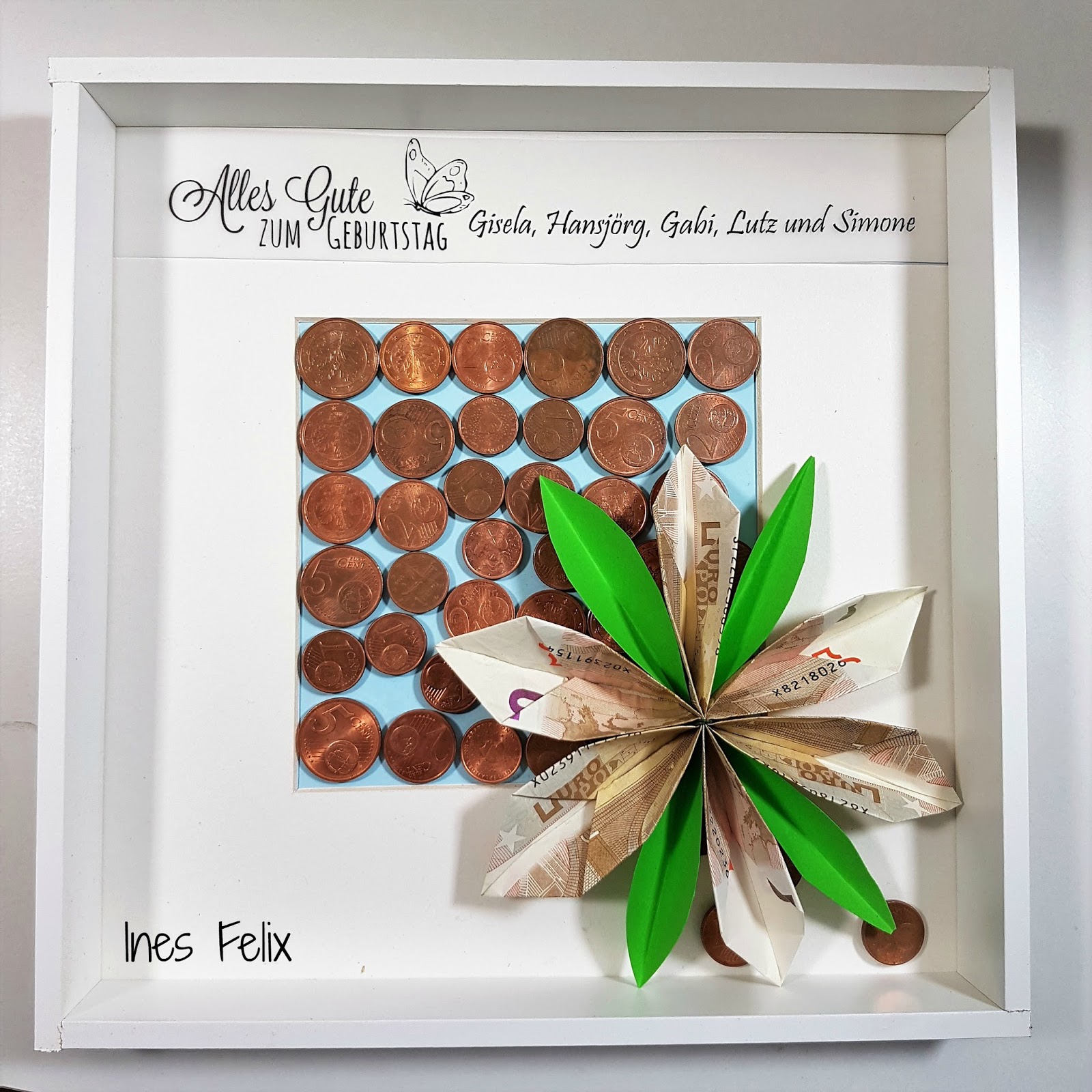 Ines Felix - Kreatives zum Nachmachen: Geldgeschenk im IKEA-Rahmen