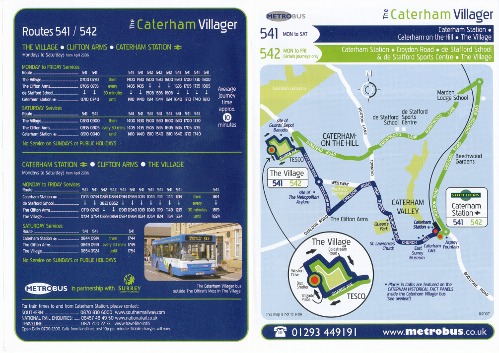 Metrobus route 541 and 542 The Caterham Villager: The Caterham Villager ...