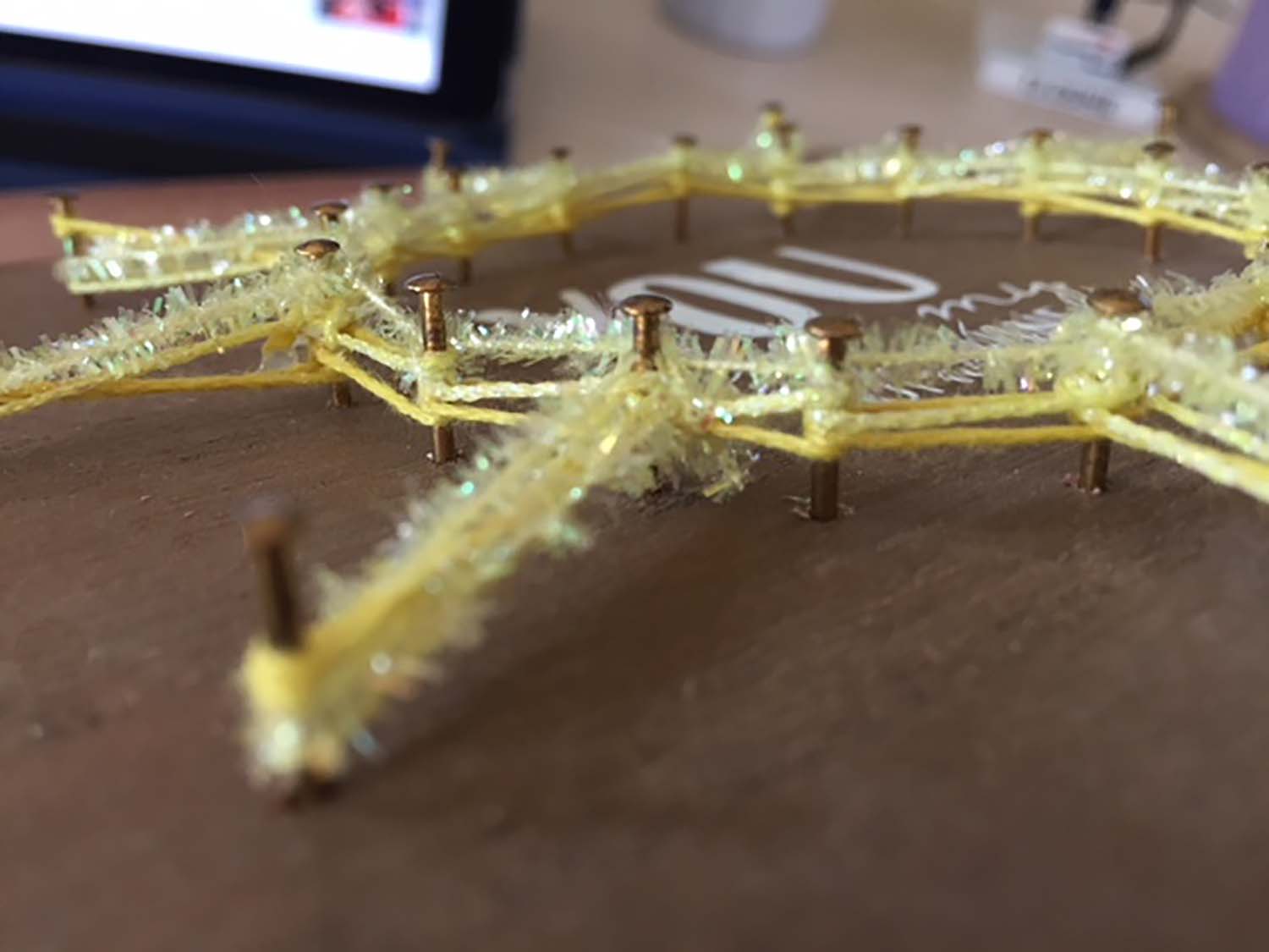 Kreinik Thread Blog: You Are My Sunshine String Art