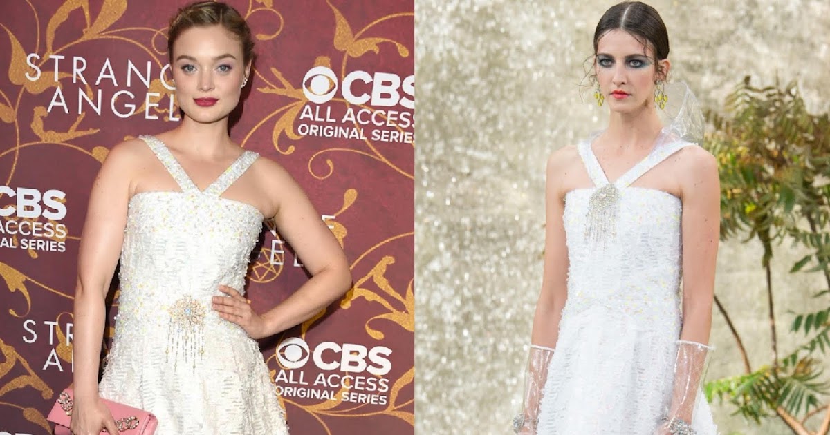 Bella Heathcote in Chanel at the 'Strange Angel' LA Premiere