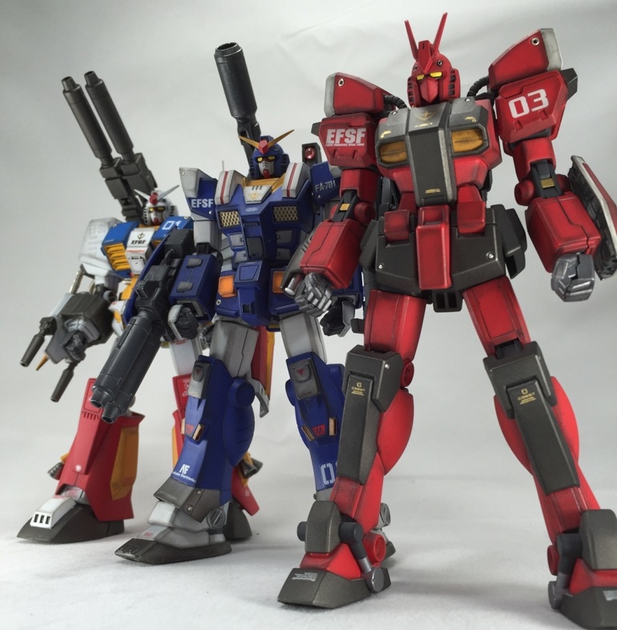 Custom Build: 1/144 Perfect Three Brothers Gundam
