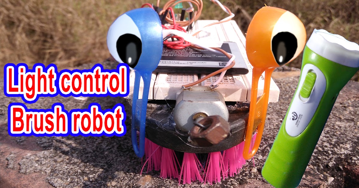 How to make light control brush robot
