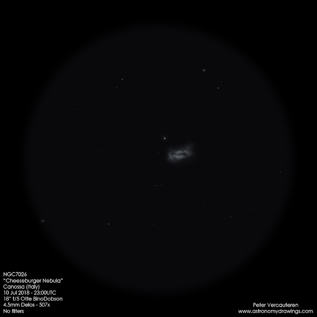 Astronomydrawings: NGC7026: The cheeseburger