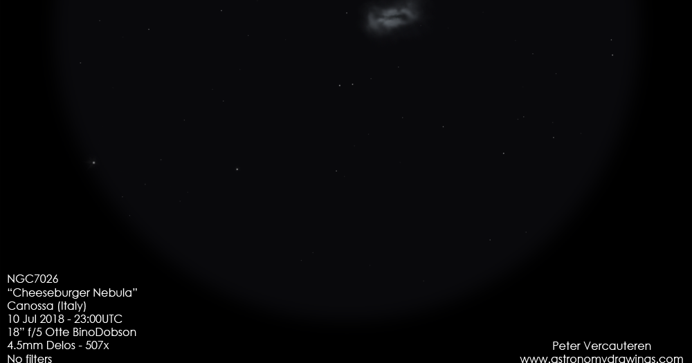 Astronomydrawings: NGC7026: The cheeseburger