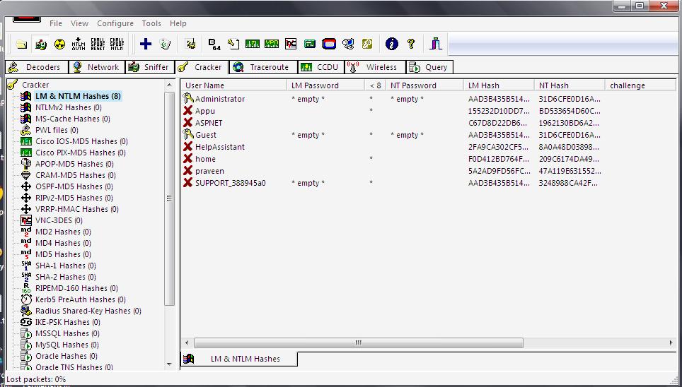Security Unplugged !!!: Cain and Abel: Password Cracking