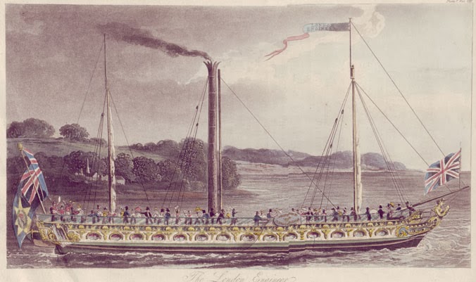 A Rotherhithe Blog: "The London Engineer," Thames paddle steamer, 1818
