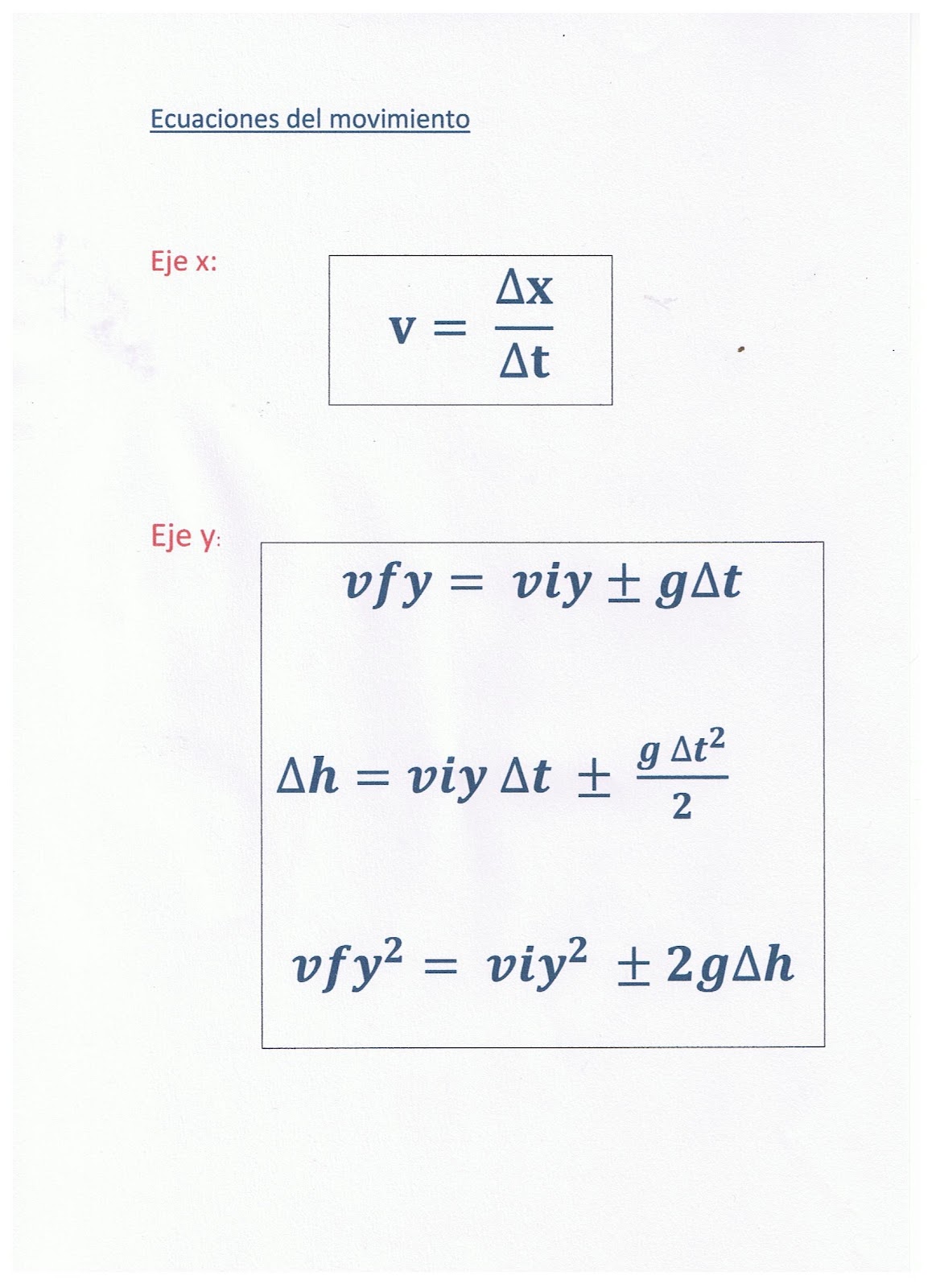 Movimiento: 10) Movimiento de proyectil