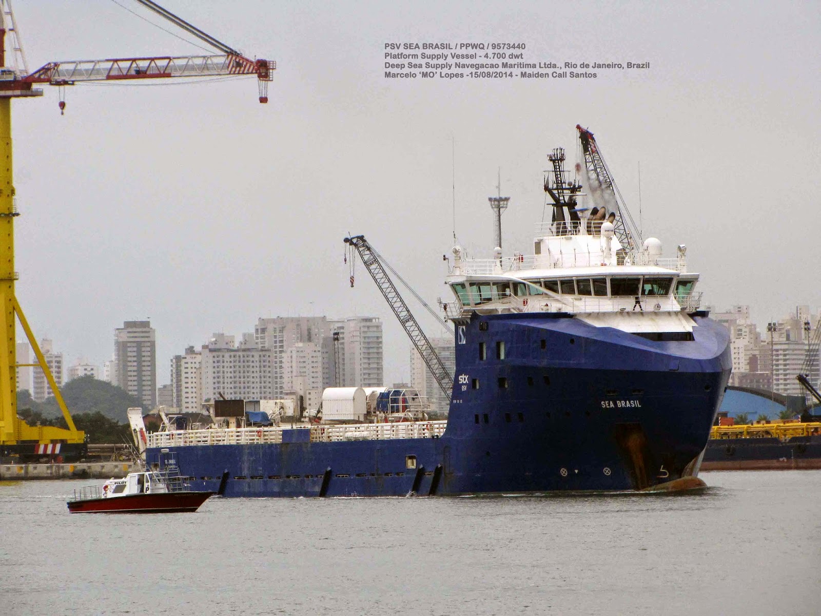 Santos Shiplovers: PSV Sea Brasil / PPWQ - Suspendendo do Saipem em sua ...