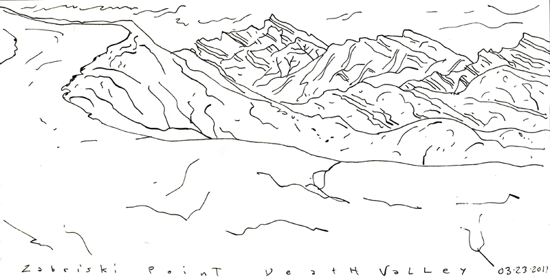 Sketch Pistols Bay Area: Drawing in Death Valley.