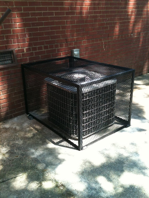 Black Metal Design-Build: The Roll Cage-Hinged HVAC Security Cage