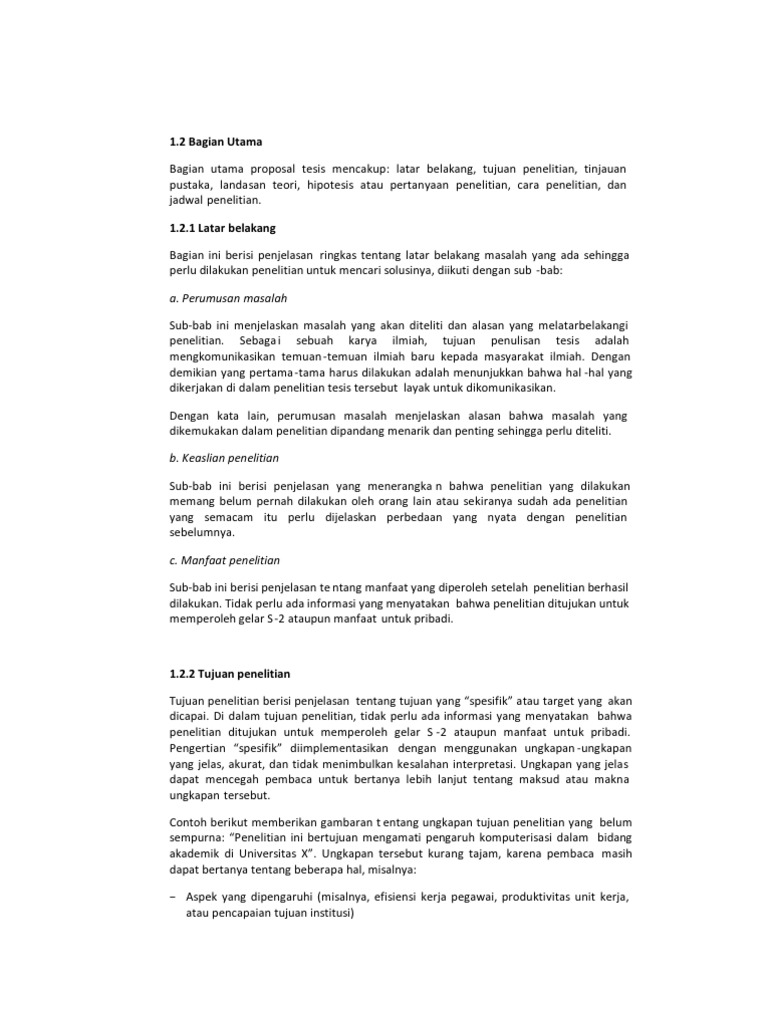 Contoh Tujuan Dan Manfaat Penelitian Dalam Proposal