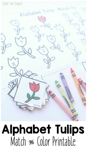 Springtime Alphabet Matching Worksheet | School Time Snippets