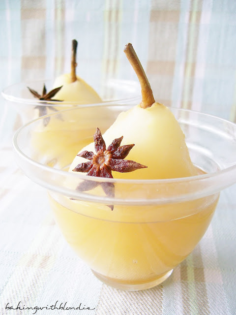 Simple, but Decadent, Poached Pears
