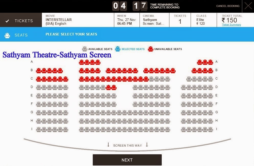 Namma Chennai (நம்ம சென்னை): Chennai Theatres' Seat Layout
