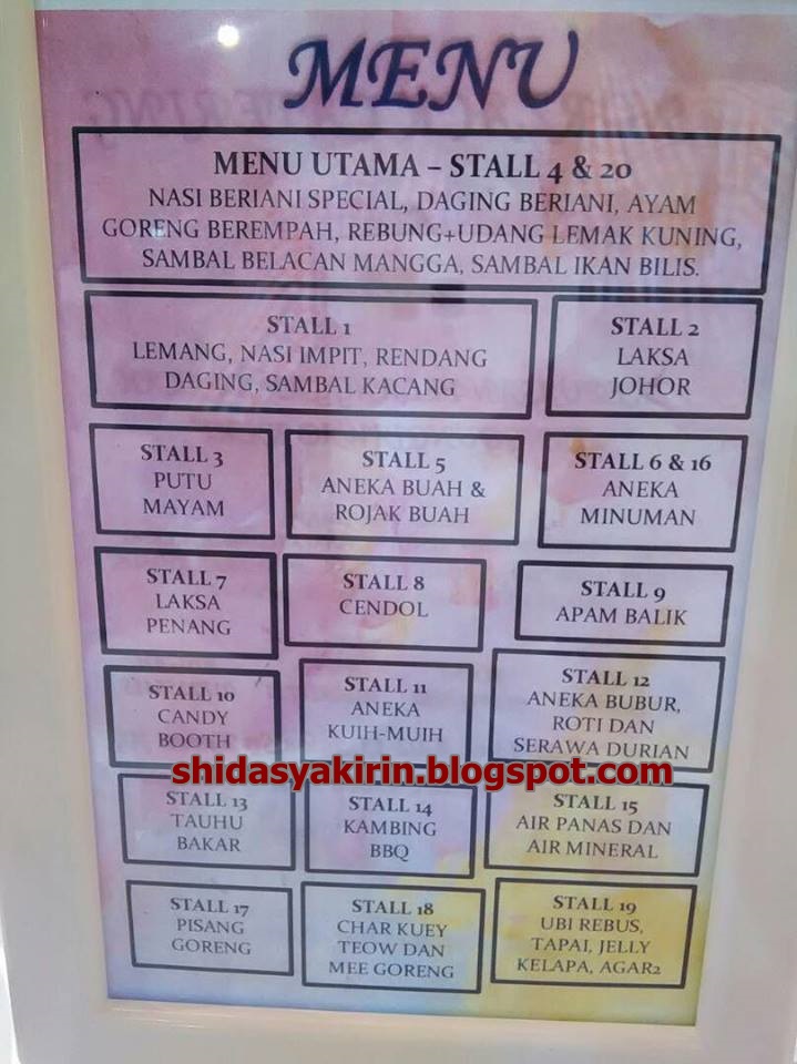 shidasyakirin: Menu Kenduri Kahwin