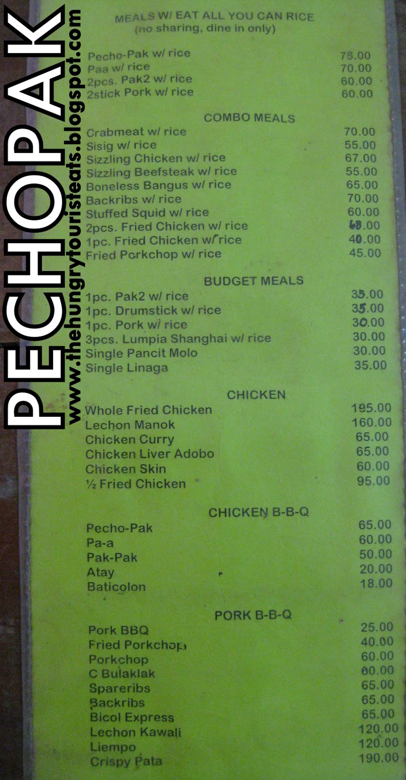 The Hungry Tourist Eats: Pecho Pak