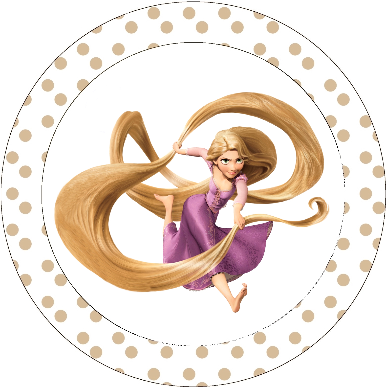 Topper / Tag Rapunzel para Imprimir