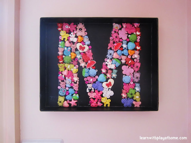 Learn with Play at Home: DIY Personalised Initial Shadowbox
