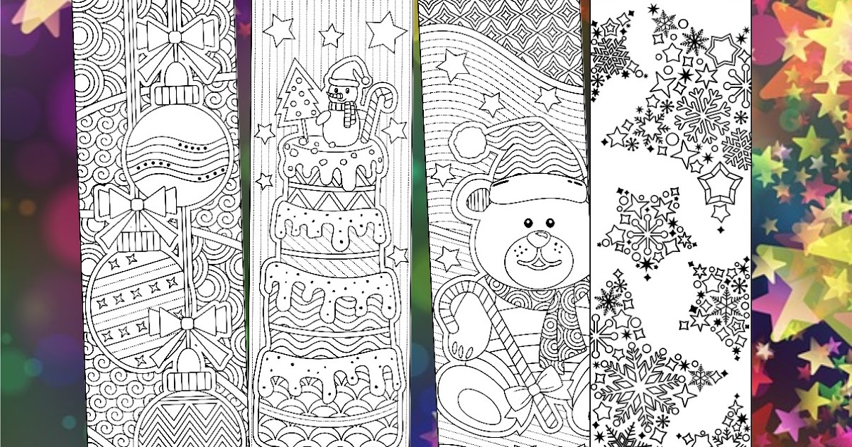 RicLDP Artworks: 8 Christmas Coloring Bookmarks Set 4