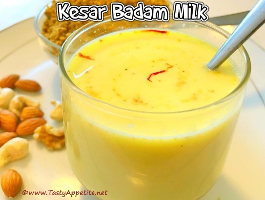 Badam Milk Recipe / Kesar Badam Milk Powder Recipe - Video Recipe