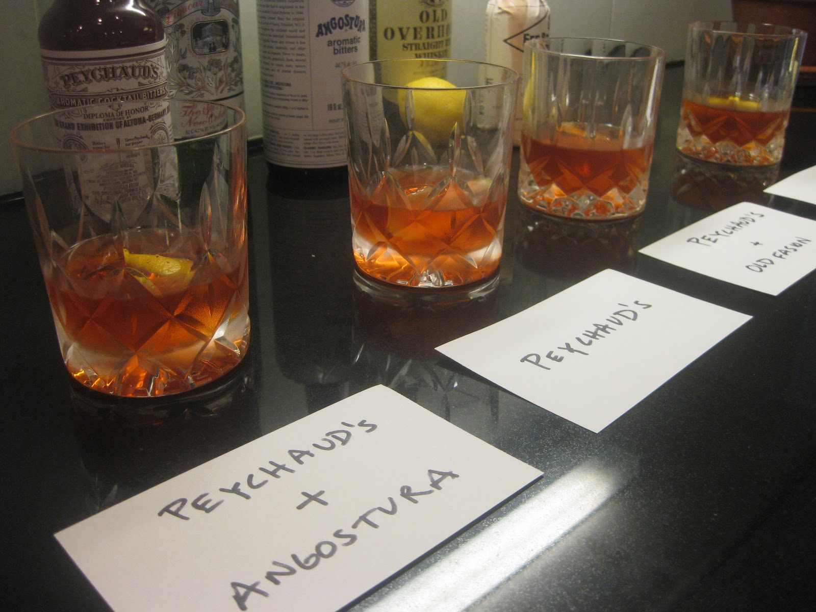 Stay at Home Cocktails: The Great Sazerac Bitters Test